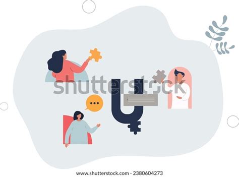 Cross Functional Team Collaboration Effective Teamworkbusiness Stock Vector Royalty Free