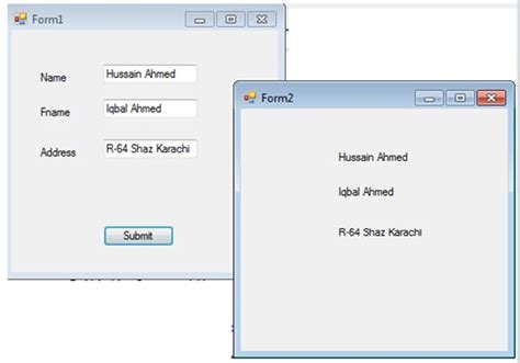 How To Pass Data One Form To Another In Windows Form Application