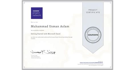 Thrilled To Have Completed The Getting Started With Microsoft Excel Course On Coursera