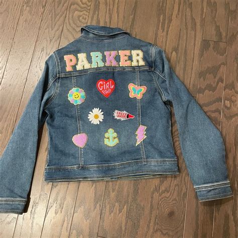 Mermaid Jacket Jean Girls Patch Jacket Custom Mermaid Girls Jacket Mermaid Denim Custom Name