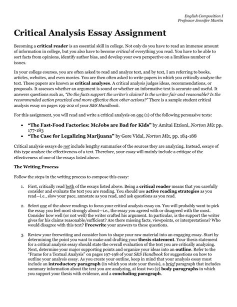 Argument Analysis Essay Telegraph