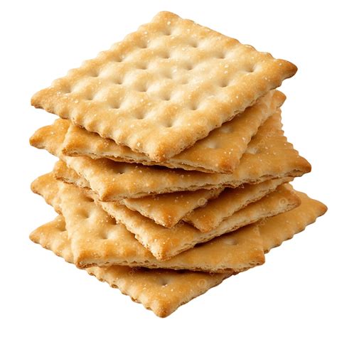Stack Of Salted Crackers For Snack Time And Bakery Food Concepts