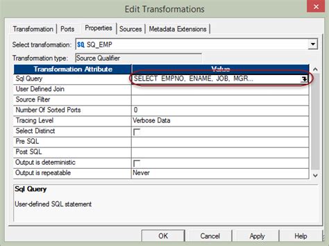 Source Qualifier Transformation In Informatica With Example