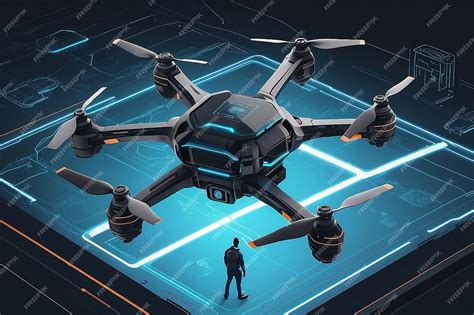 Premium Photo Futuristic Oversight Collaborative Efforts In Autonomous Drone Swarm Inspections