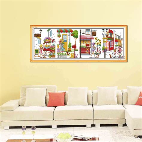 Joy Sunday Romantic Street Needlework Cross Stitch Vicedeal