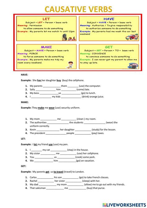 Causative Verbs Worksheet