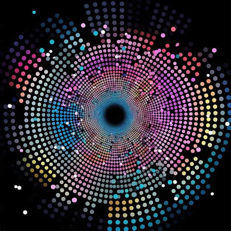 2d Astro Dots Radiating Pattern Design Premium Ai Generated Image