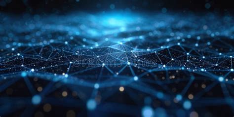 Digital World With Interconnected Lines And Circles Symbolizing Technology And Global