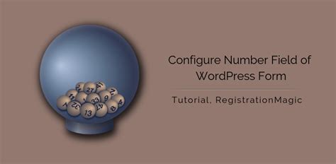 How To Configure WordPress Form Number Field RegistrationMagic