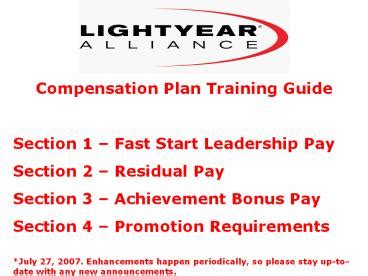 PPT Compensation Plan Training Guide PowerPoint Presentation Free To Download Id C MzUwN