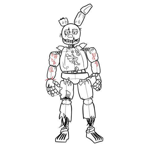 How To Draw Springtrap From Fnaf Sketchok