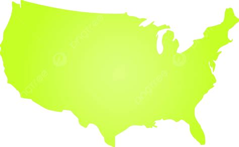 Vector Illustration Of Usa Map In Green Radial Gradient Silhouette Vector Black Map Radial Us