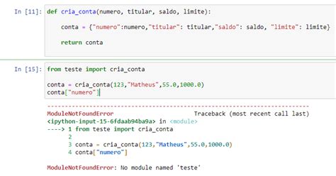 erro em from teste import cria conta python entendendo a orientação a objetos solucionado