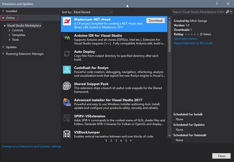 VS All Versions C And VB NETHook Project Template Page Mastercam C Hook NET Hook