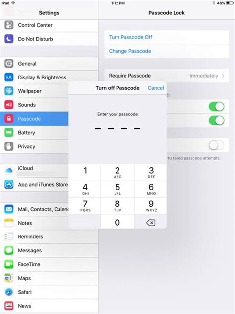 How To Turn Off The Passcode On An Ipad In Ios 9 Solve Your Tech