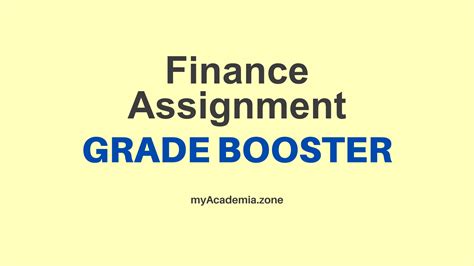 boost your grades finance assignment help