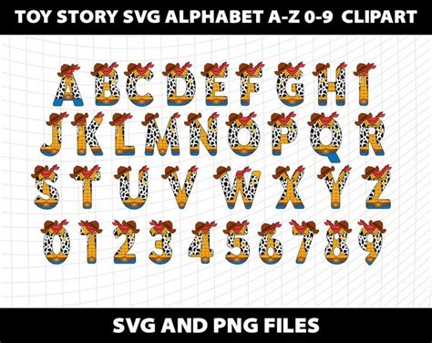 Letras Del Alfabeto De Toy Story Imágenes Prediseñadas Svg Png