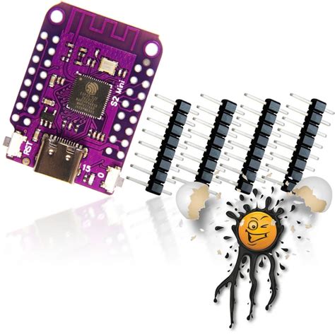 Esp32 S2 Mini Wemos Usb C Esp32 S2fn4r2 Flash 4 Mb 2 Mb Psram Scheda Di