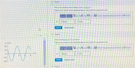 Solved Part A What Is The Amplitude Of Oscillation Shown In