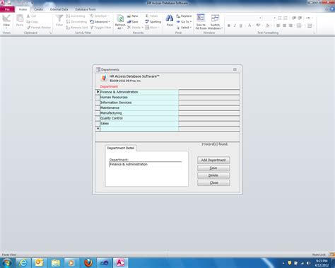 Db Pros Hr Tracking Database Software Screenshots By Db Pros Inc