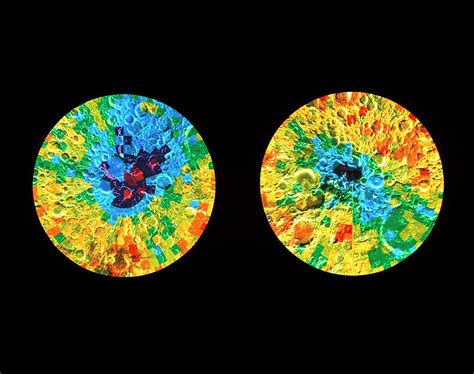 Neutron Spectrometer Map Of Water On The Moon Photograph By Nasa Science Photo Library