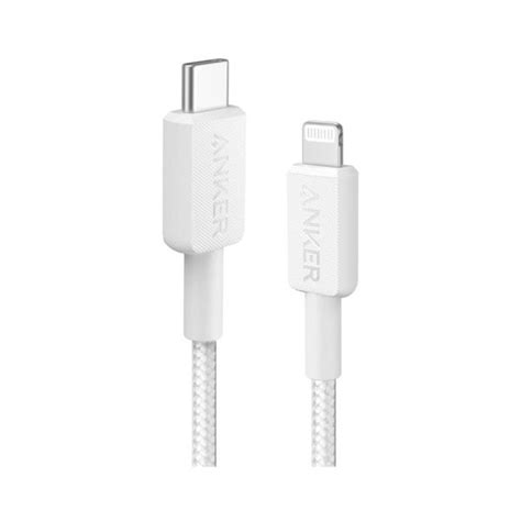 Anker 322 Usb C To Lightning Cable 6ft Braided A81b6h21 White