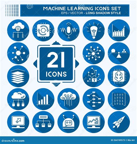 Icon Set Machine Learning Related To Machine Learning Symbol Long