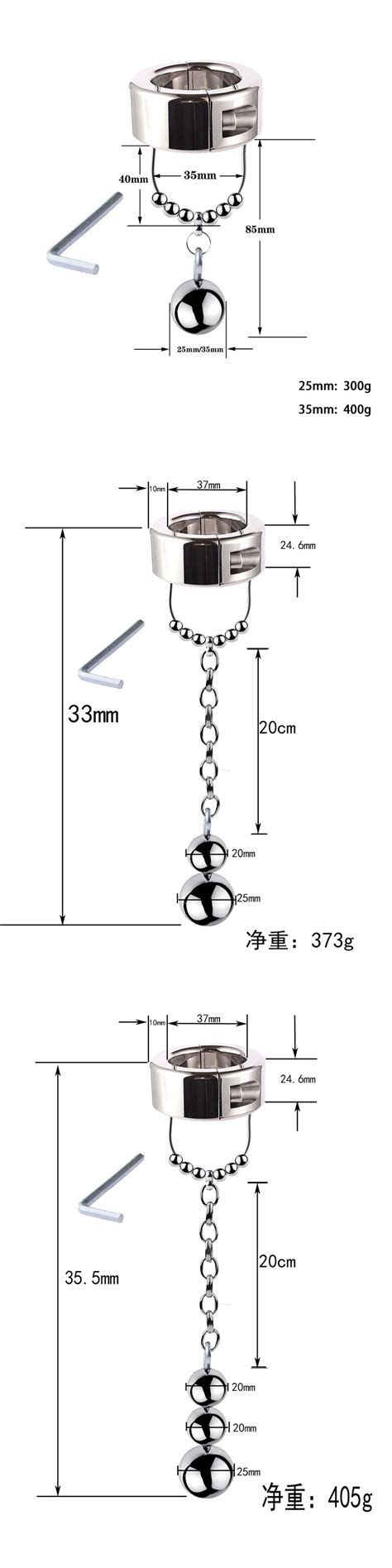 Sm Male Erotic Products Stainless Steel Testicle Weighted Rings Ball