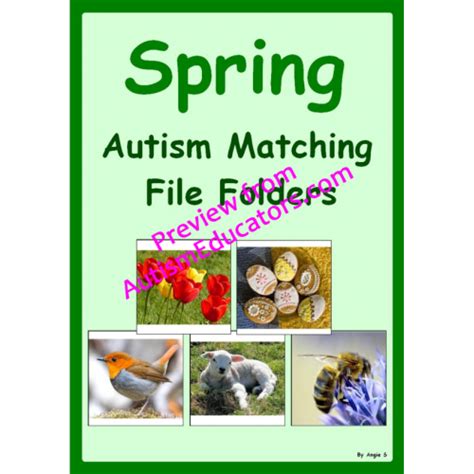Autism Matching File Folders Spring