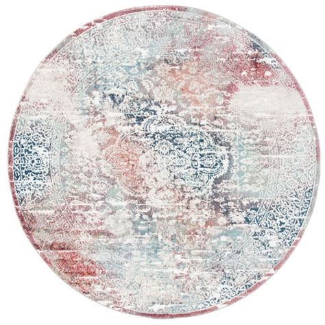 Safavieh Skyler 543a Beigeburgundy 7 X 7 Round Area Rug In The Rugs