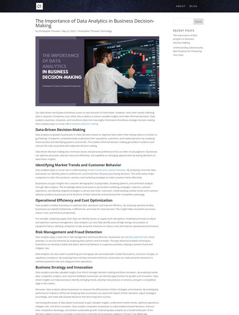 The Importance Of Data Analytics In Business Decision Making