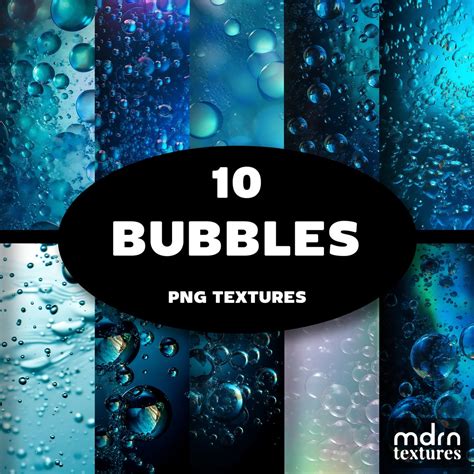 Underwater Bubbles Textures Digital Paper For Backgrounds Overlays Photo Edits Graphic