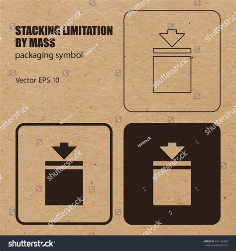 Stacking Limitation By Mass Vector Packaging Stock Vector Royalty Free