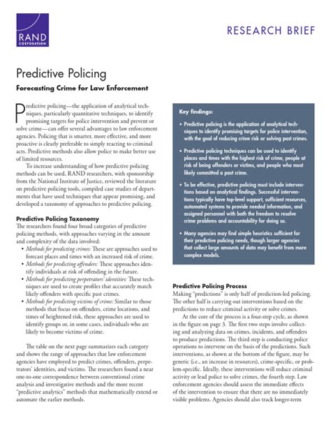 forecast crime for law enforcement pdf predictive analytics crimes