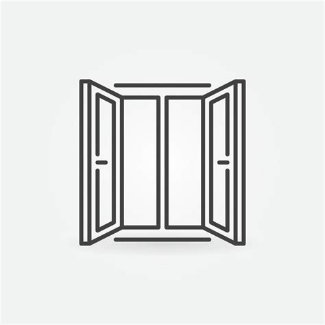 Wide Open Window Vector Thin Line Concept Icon 15771578 Vector Art At Vecteezy