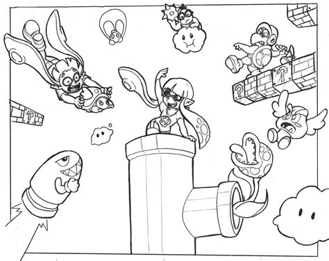 Super Mario Maker Coloring Pages At Free Printable