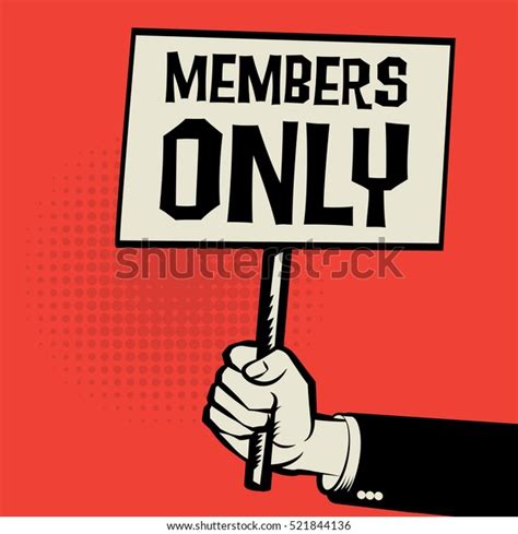 Poster Hand Business Concept Text Members Stock Vector Royalty Free