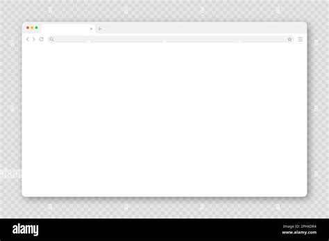 blank web browser window with tab toolbar and search field modern