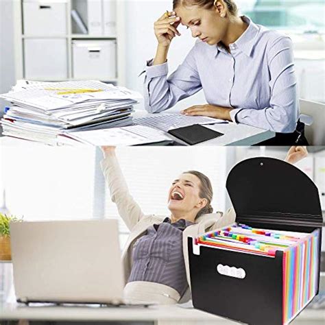 26 Pockets Accordian File Organizer Expanding File Folder A4 Letter Size Expandable Filing Box