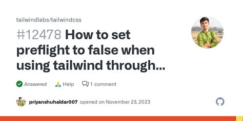 how to set preflight to false when using tailwind through cdn