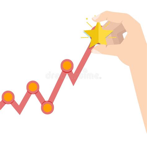 Hand Businessman On Profit Growing Graph Vector Stock Vector