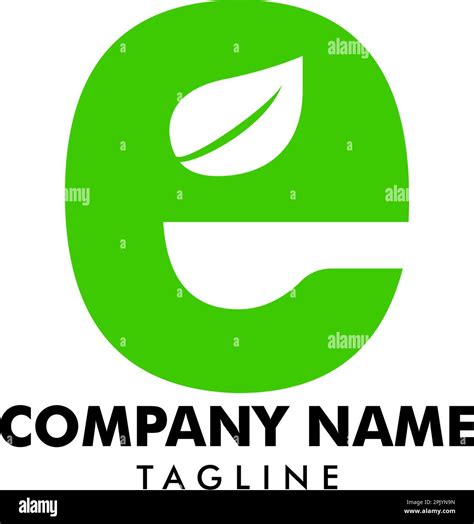 Letter E Leaf Logo Vector Stock Vector Image And Art Alamy