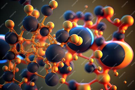 Premium Photo Background Of Amorphous Molecular Structures