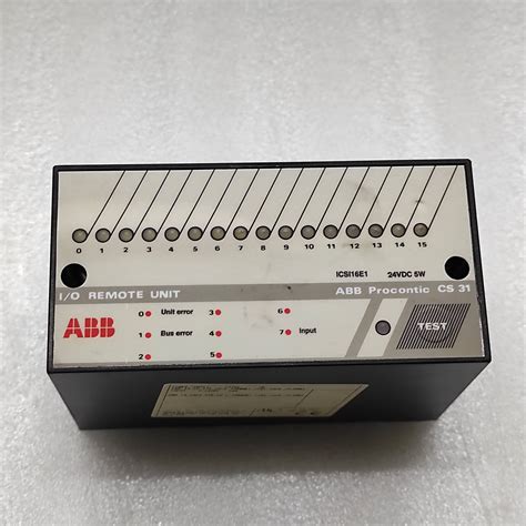 ABB PROCONTIC CS 31 ICSI16E1 I O REMOTE UNIT 24VDC 5W