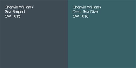 Sherwin Williams Sea Serpent Vs Sherwin Williams Deep Sea Dive Comparison