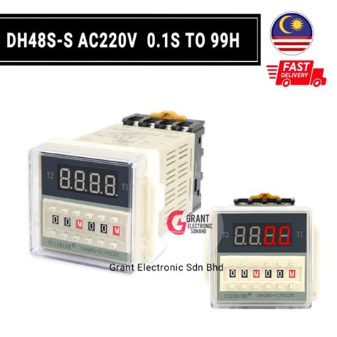 Dh48s S Digital Ac 220v Precision Programmable Time Delay Relay With Socket Base Timer Shopee
