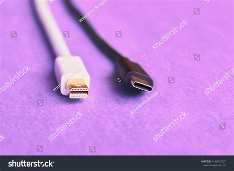 Closeup Mini Display Usb Type C Stock Photo 1186807627 Shutterstock