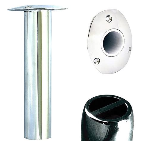 Tigress 0¬∞ 316 Stainless Steel 9x2 Oval Head Gunnel Rod Holders From