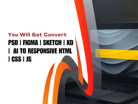 convert psd figma sketch xd ai to responsive html css js