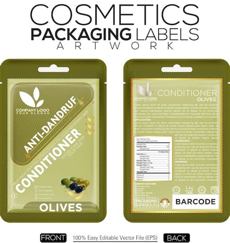 Premium Vector Cosmetics Packaging Label Sachet Design Anti Dandruff